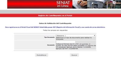 Consulta de Rif y domicilio fiscal del SENIAT [Actualización 2022]